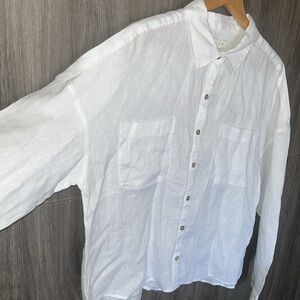 Rachel Zoe | Tops | Rachel Zoe White Linen Shirt | Poshmark